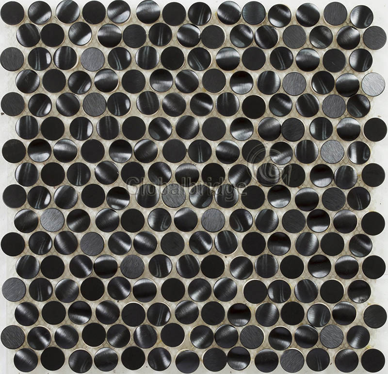 Mosaic tiles of various colors， shapes and materials SSI10D Tungsten